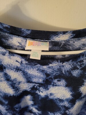 LuLaRoe Ariel Dress 2XL Blue Tie-dye | eBay