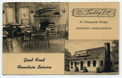MA ~ The Old Trading Post at Cheapside GREENFIELD Massachusetts c1940's ...