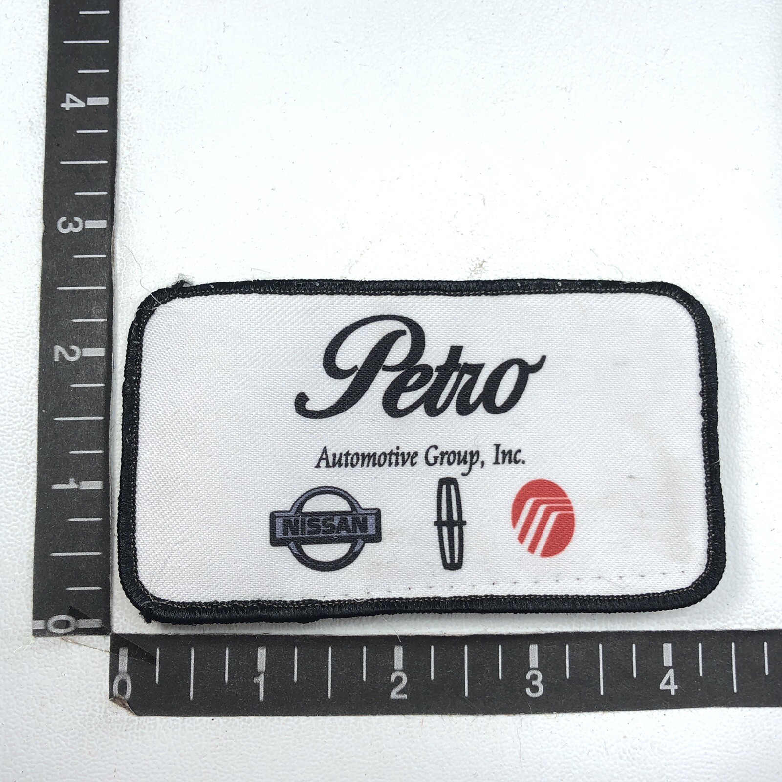 Vtg PETRO AUTOMOTIVE GROUP NISSON LINCOLN MERCURY Car Dear Patch 04N1 ...