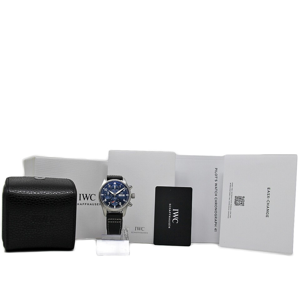 IWC New Pilot Chronograph Blue 41mm IW388101 Box/Paper/FACTORYWarranty ...