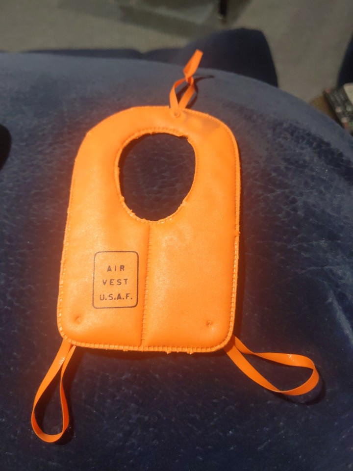 Vintage 1970's GI Joe Orange Air Vest Life Jacket Pilot USAF Hasbro | eBay