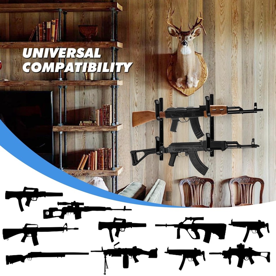 2 Truck Rear Window Rifle Shotgun Gun Holder Rack Vehicle Pickup Mount ...