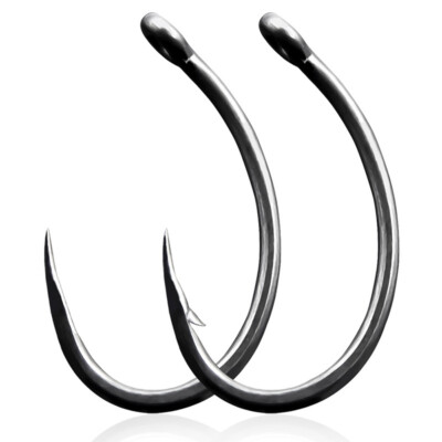Barbless Carp Fishing Hooks Freshwater Saltwater Circle Curve Shank ...