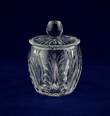Stuart Crystal Art Deco Lidded Preserve Pot / Jar - 4" Tall - Signed ...