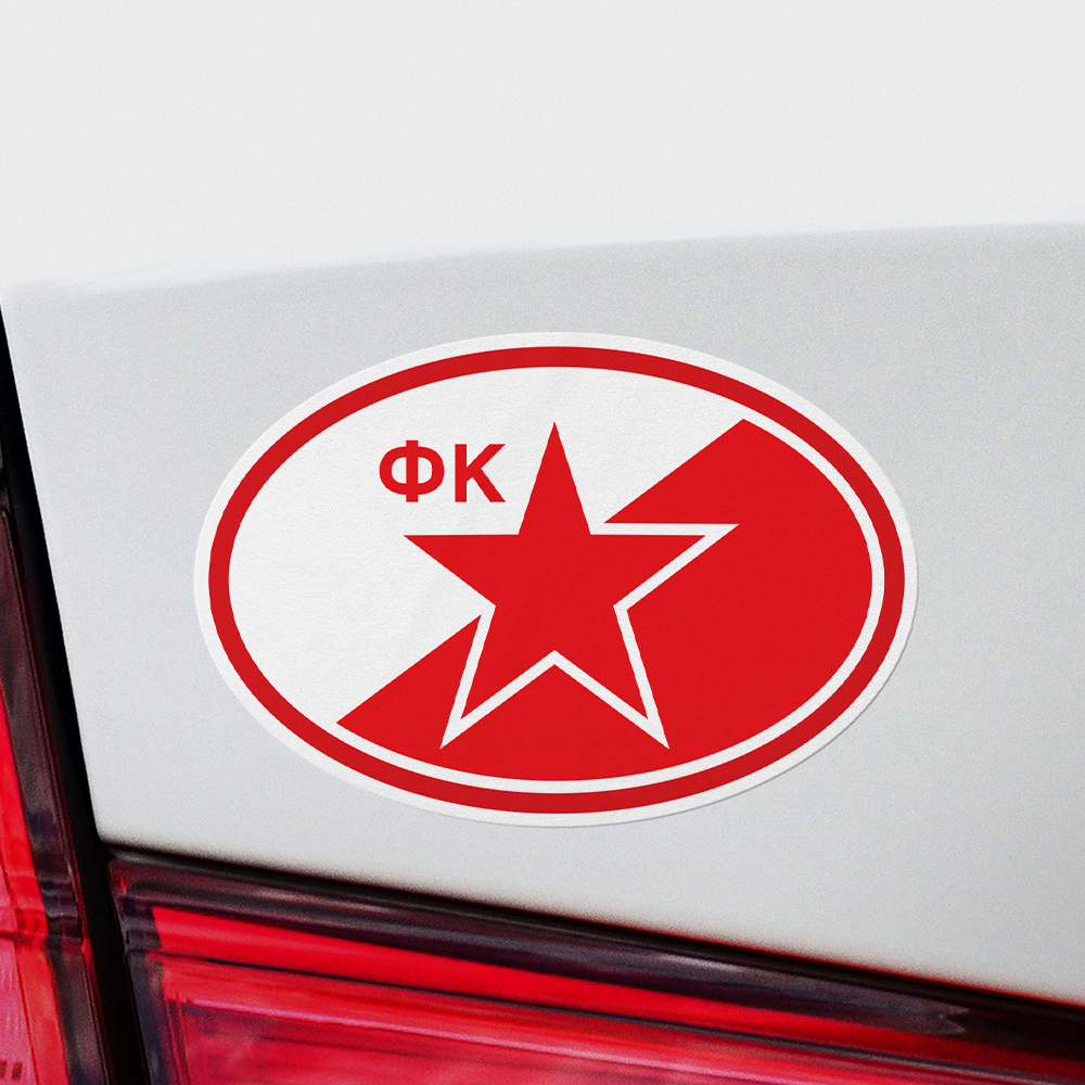 Red Star Belgrade Serbia 3 Pack Sticker Decal Oval Adhesive Soccer ...