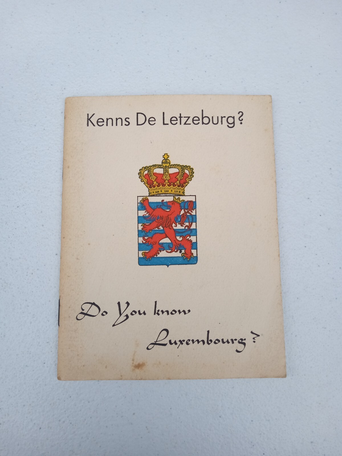 Kenns De Letzeburg? or Do You Know Luxembourg? RARE WW II Booklet ...