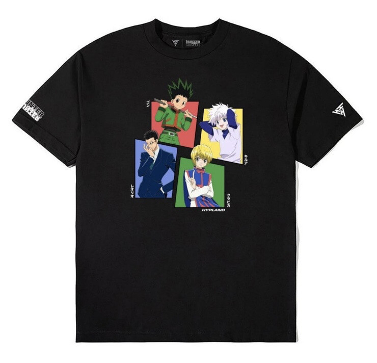 HYPLAND HXH MAIN FOUR CHARACTER SHIRT (BLACK) SIZE XL SEALED HUNTER X ...