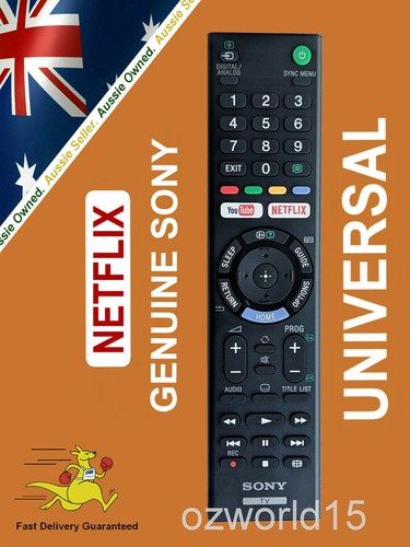 2x GENUINE SONY BRAVIA TV NETFLIX UNIVERSAL REMOTE (2 REMOTES) | eBay ...