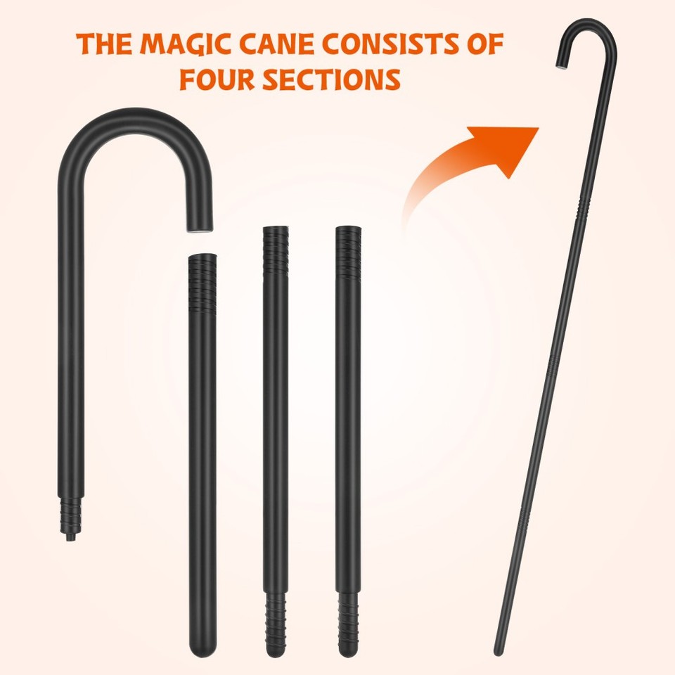 9 Count Halloween Costume Kids Magician Cane Dance Prop Cosplay Black ...