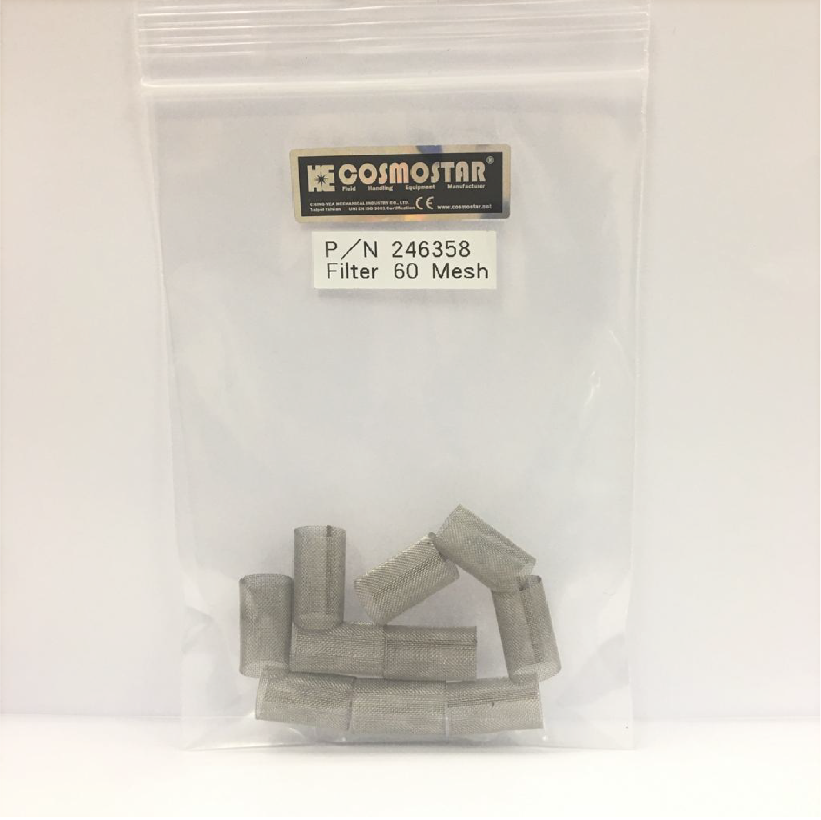 COSMOSTAR 246358 60 mesh filters 10 pcs, fits GRACO Fusion Air Purge ...