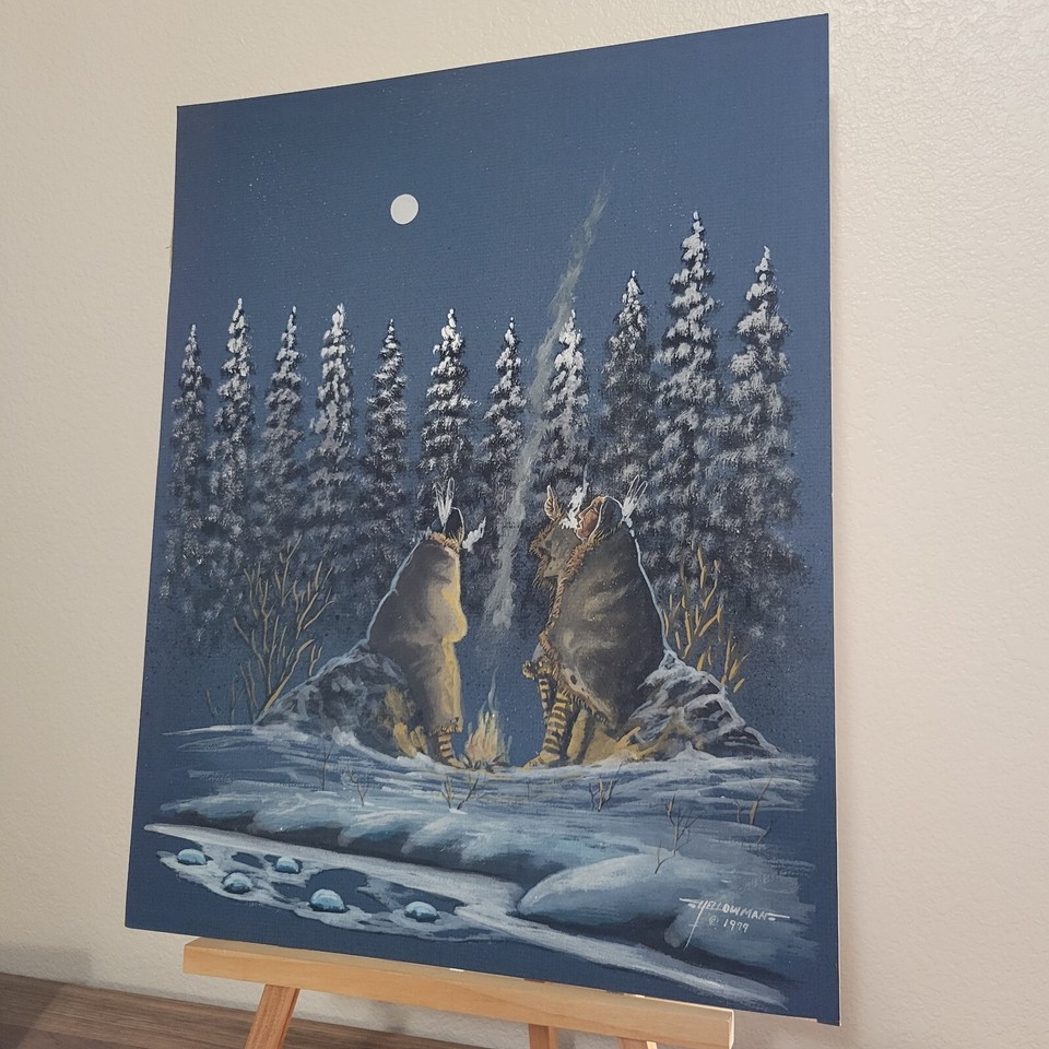 Bemic Nelson Yellowman Navajo Gauche Painting Native American Art ...