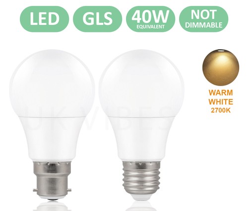 1 3 5 Pack LED GLS Light Bulbs B22 Bayonet E27 Screw In Lamp Cool Day ...