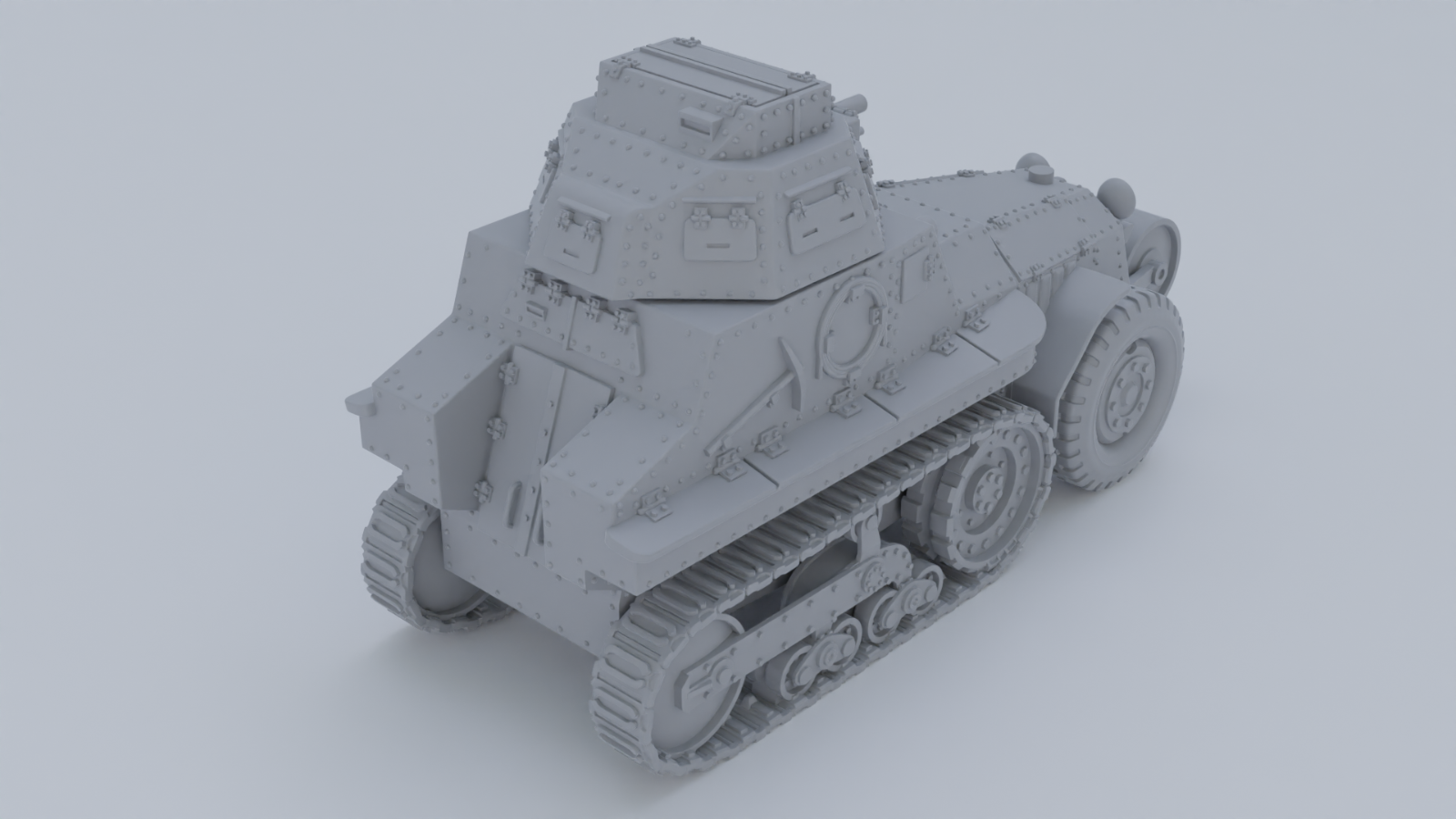 WW2 FRENCH HALF-TRACK SCHNEIDER AMC P16, 3D PRINTED, MANY SCALES ...