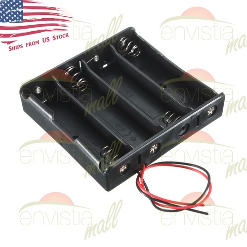 4S Battery Holder Case Box for 4X 18650 15V Li-Ion with 6" Wire Leads ...