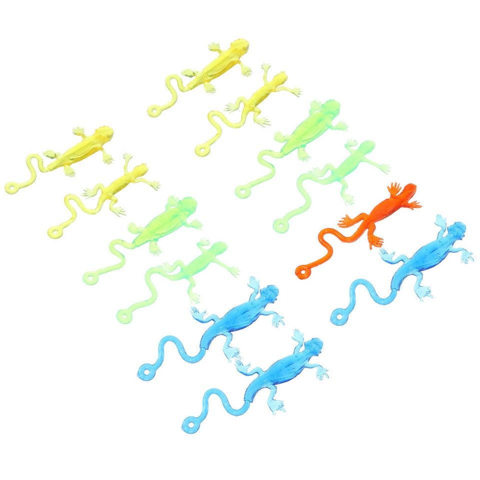 12 Pcs Sticky Animals Lizard Toy Sensory Fidget Toys Anxiety Relief ...