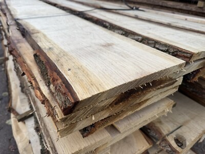 Green Oak Waney Edge Live Edge Cladding 20mm | eBay UK