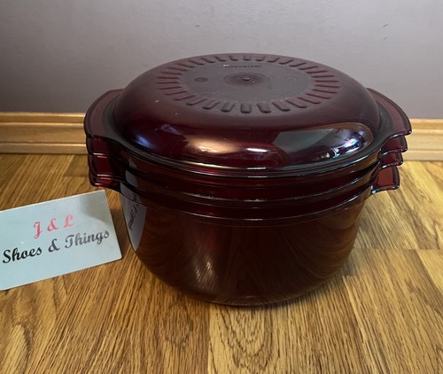 Tupperware Set Of 4 Cranberry Stack Cooker Steaming Baking in a ...