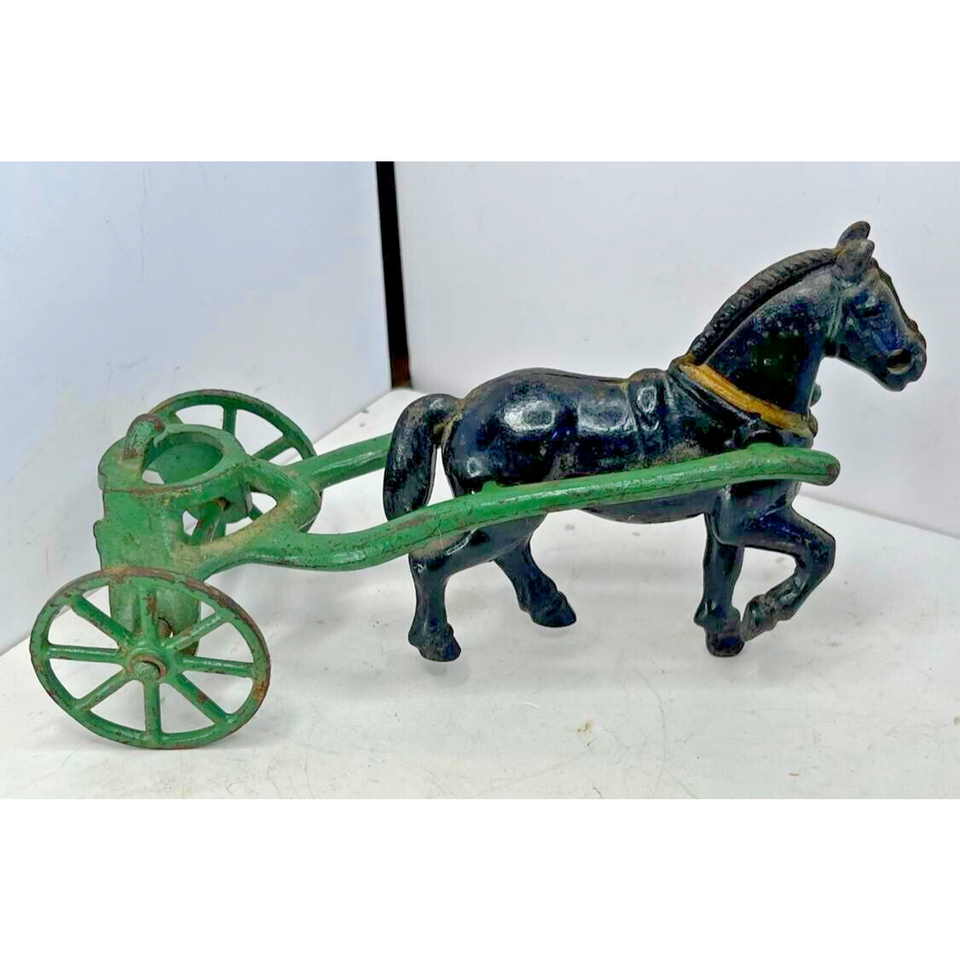 Antique Cast Iron Horse and Hitch Nice Arcade Kenton Hubley ak-96 | eBay