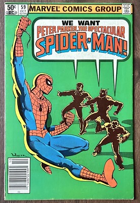 1981 Marvel Peter Parker Spectacular Spider-Man #59 Lizard Appearance ...