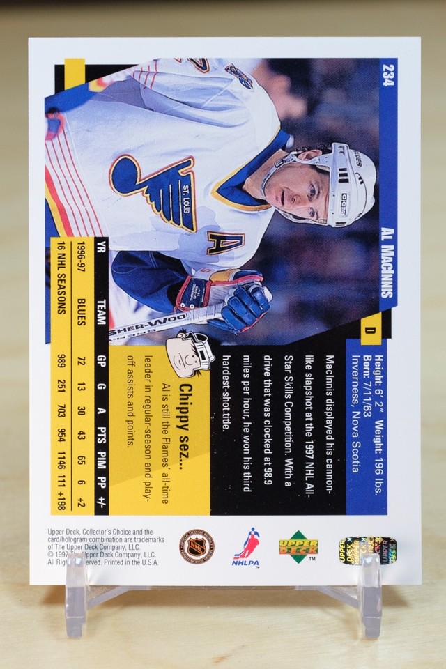 1997-98 UD Collector's Choice Base #234 Al MacInnis - St. Louis Blues | eBay