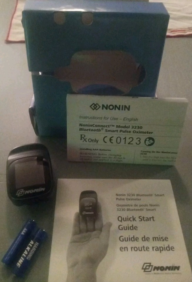NONIN Connect 3230 Finger Pulse Oximeter With Bluetooth Smart ...