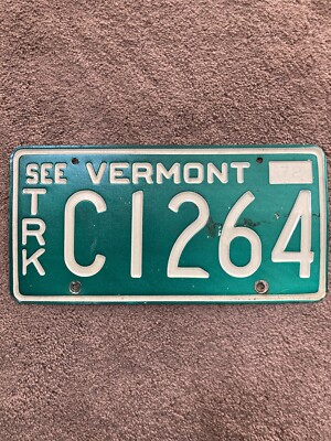 1972 Vermont Truck License Plate - C 1264 - Nice! | eBay