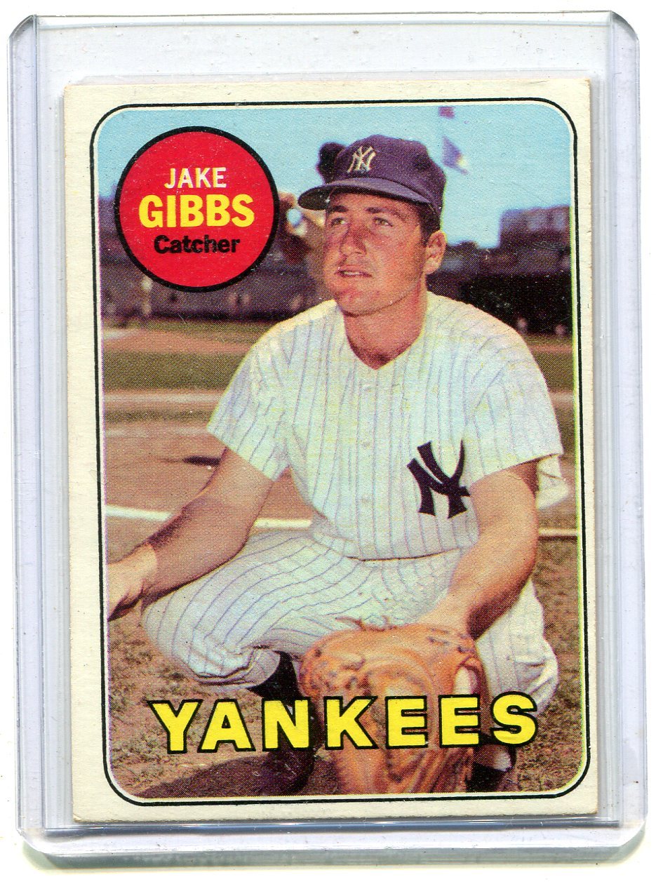 1969 Topps Baseball Card Jake Gibbs Catcher New York Yankees Near Mint ...