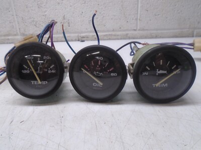 CD2 Teleflex Marine Gauges Trim Temp Oil 3-Pieces | eBay
