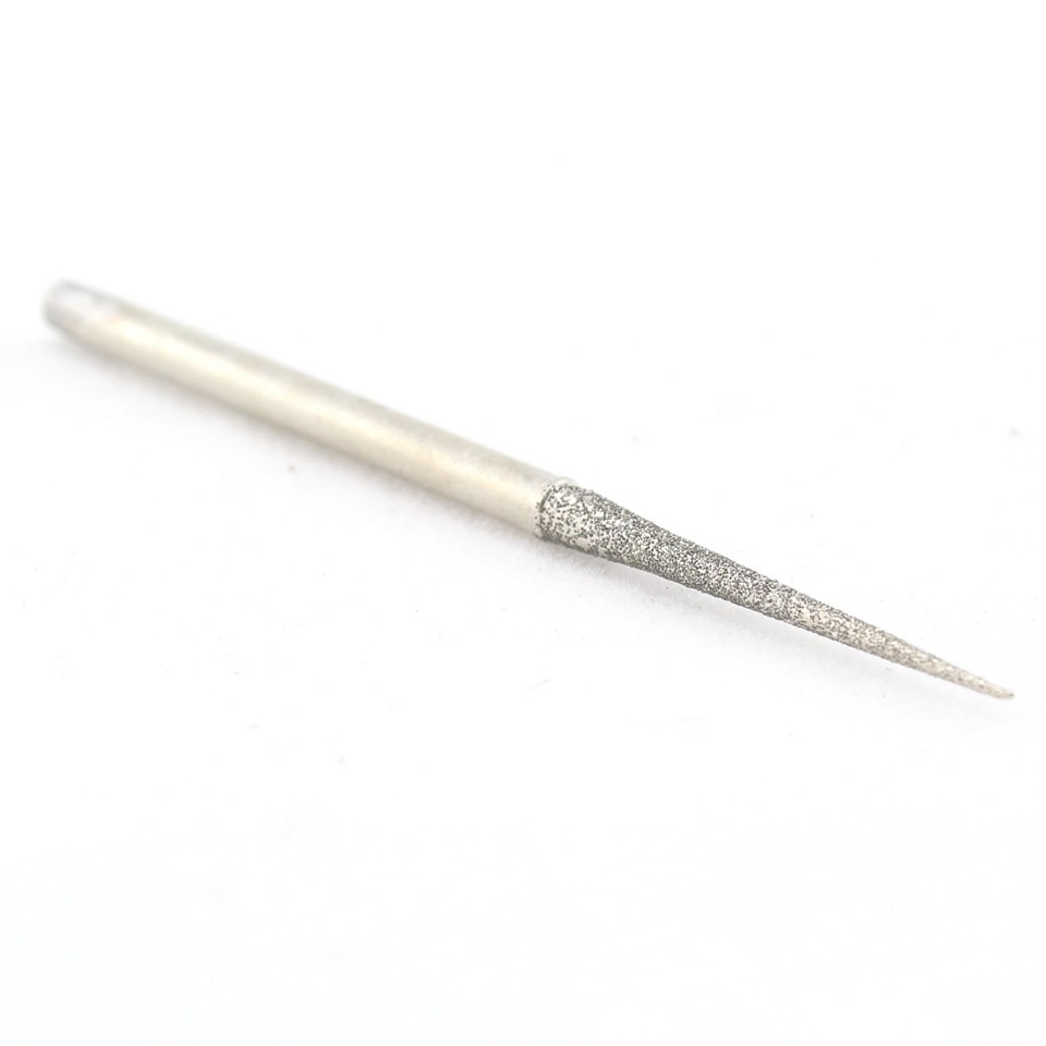 30Pcs 2.35mm Diamond Grinding Head Tapered Point Needle Bit Burrs ...