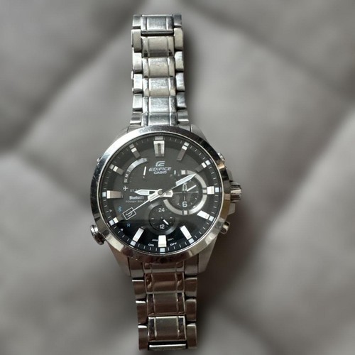 Casio Edifice Black Chronograph Men's Stainless Steel 10ATM Waterproof ...