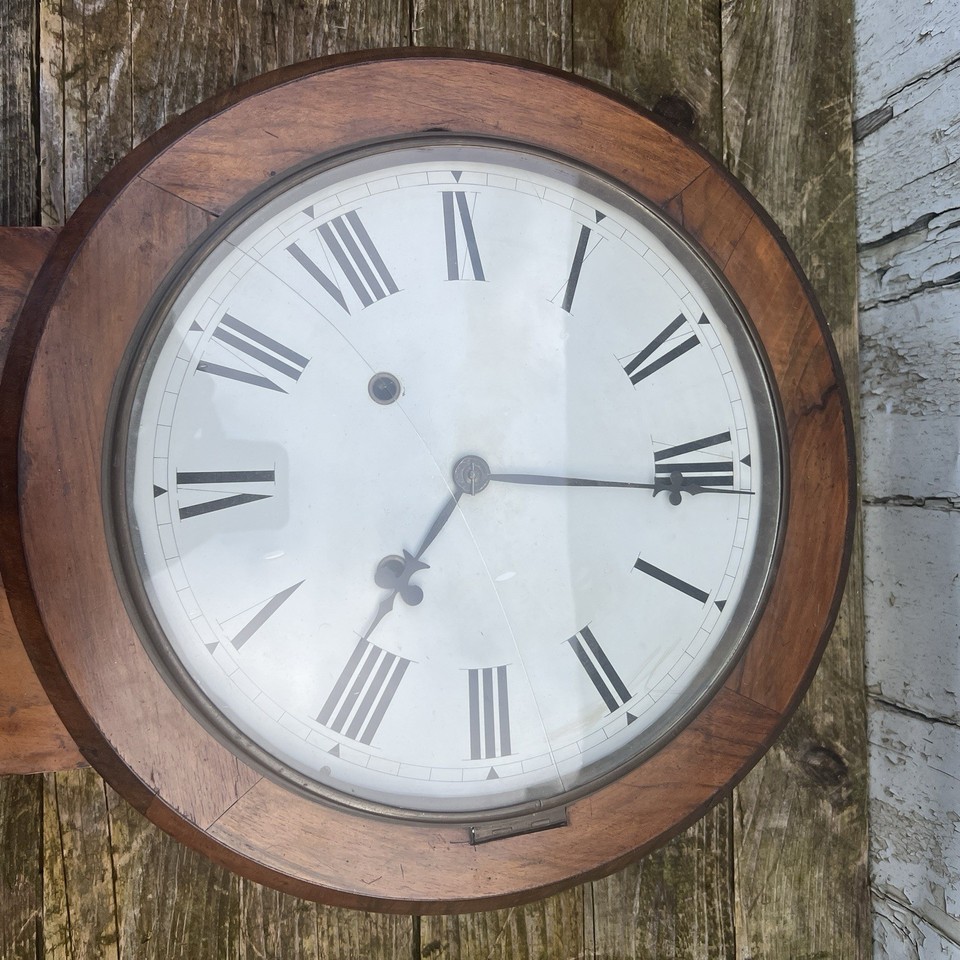 Antique Victorian Waiting Room Office Factory Wall Clock Work For Resto ...