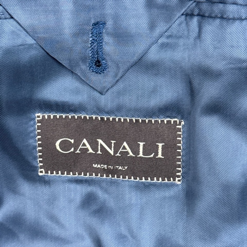 Canali Suit Men 38R(EU 48) Blazer Gray Birdseye Italy Wool Dress Pants ...