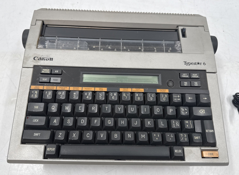 Canon Typestar 6 Electronic Typewriter for Parts or Repair ONLY READ EB ...
