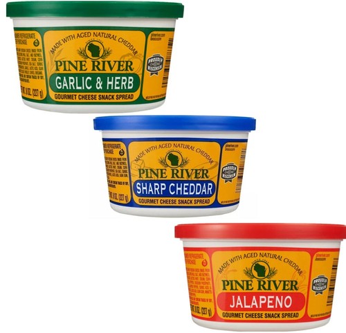 Pine River Sharp Cheddar Gourmet Cheese Spread Assortment 8oz (3 Pack ...