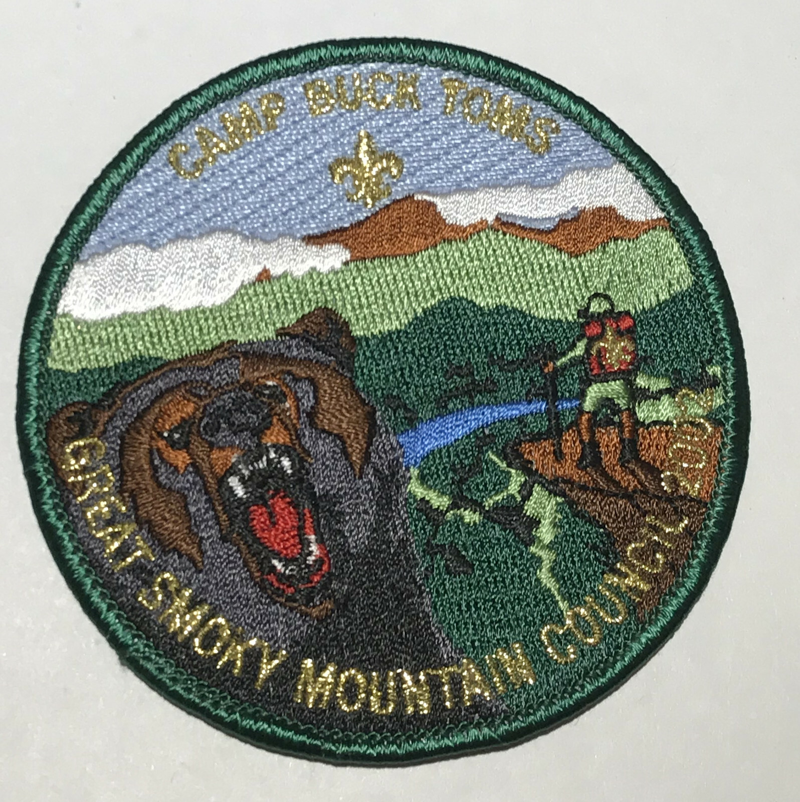2002 Camp Buck Toms Great Smoky Mountains Council Patch Mint CC9 | eBay