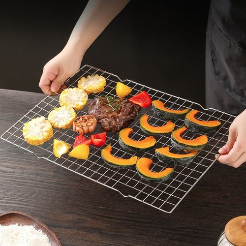 Grid Design Food Drying Rack Rectangular BBQ Cooling Rack Oven | eBay ...
