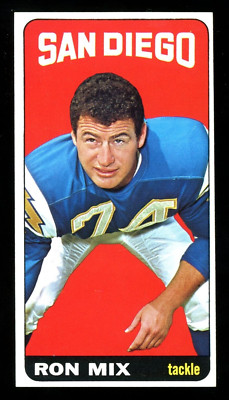 1965 TOPPS TALL NFL FOOTBALL #168 Ron Mix NM-MT SAN DIEGO Chargers USC ...