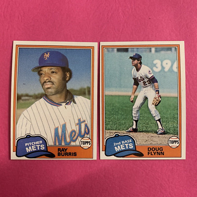 🐶 2 1981 Topps Baseball Ray Burris #654 & Doug Flynn #634 NY Mets | eBay