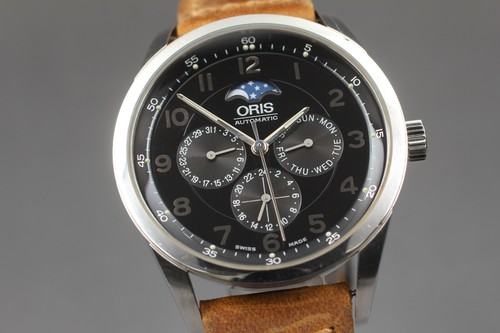 [Near MINT] Oris Artelier Complication Moon phase 7516 Day Date AT Men ...