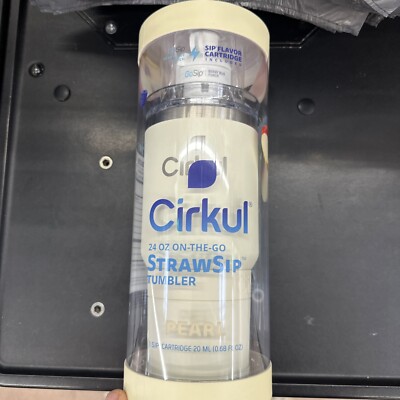 Cirkul 24oz On The Go Strawsip Tumbler Pearl Color Sip Flavor Cartridge ...