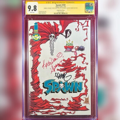 SPAWN #250 VARIANT COVER CGC 9.8 SS SIGNED BY SKOTTIE YOUNG KEITH DAVID ...