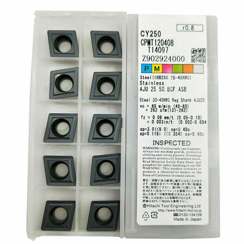 10PC CPMT120408 CY250 Lathe turning tool lathe insert carbide insert ...
