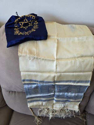 Genuine Talit Tallit Talis Jewish Israeli Prayer Shawl + Bag FREE ...