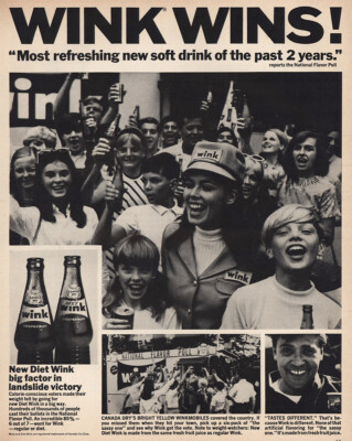 1967 Canada Dry Wink: Wink Wins Vintage Print Ad | eBay