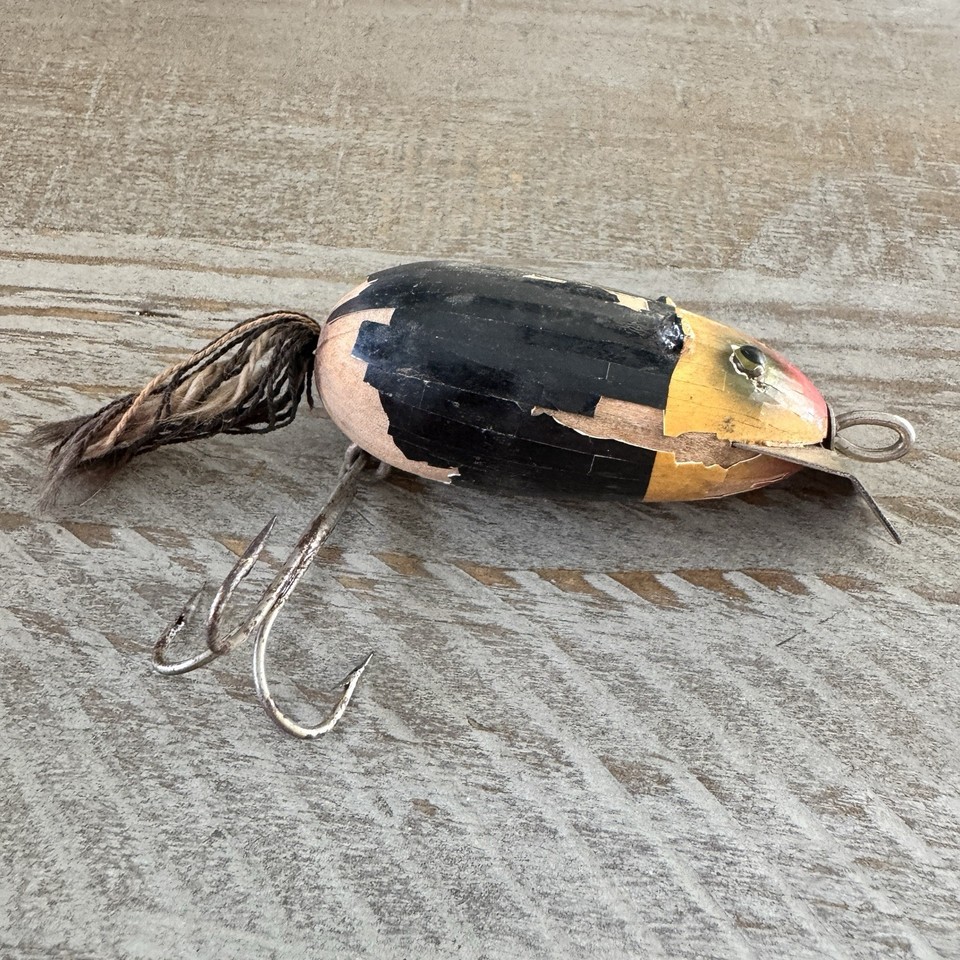 Tough Paw Paw #56 Moonlight Mouse Fishing Lure Black White Head Warrior ...