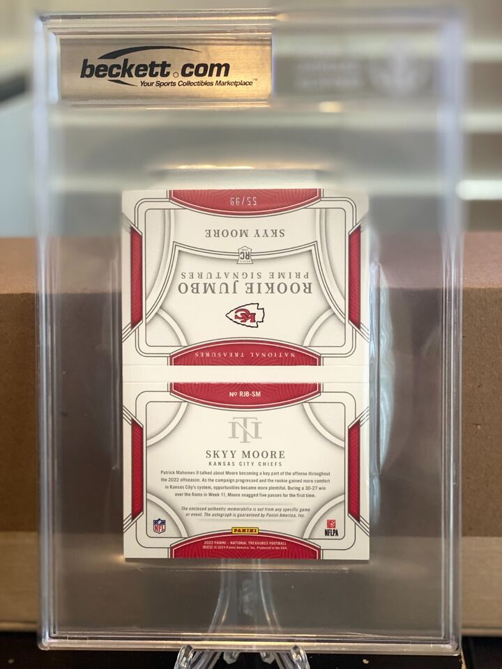 2022 National Treasures Skyy Moore Rookie Jumbo Patch Auto Booklet #RJB ...
