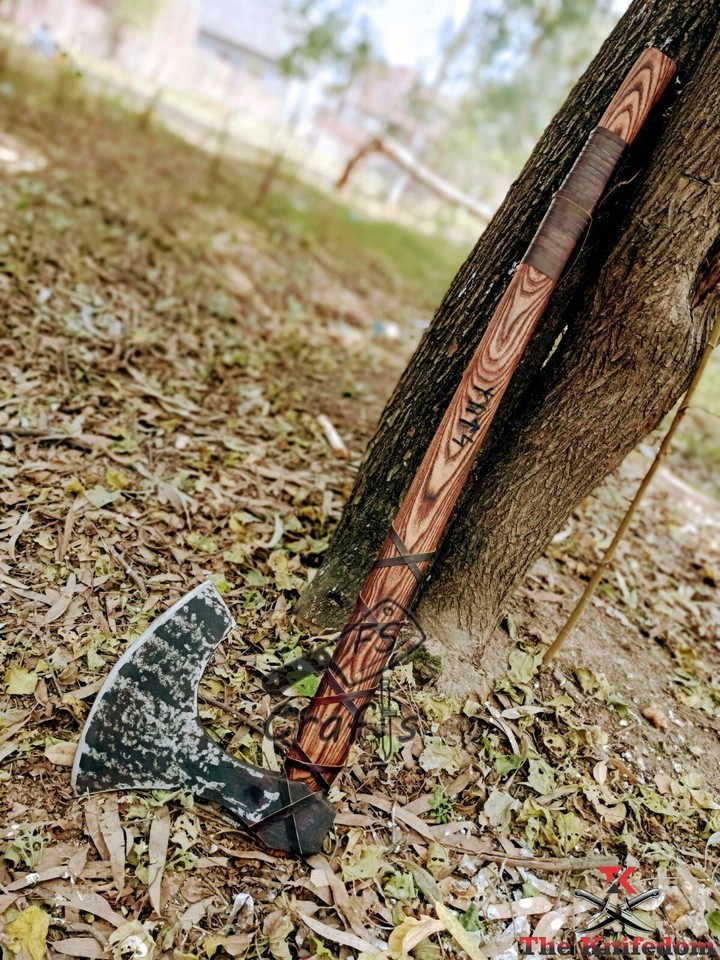 40" Two Handed Big Viking Battle Axe Hand Forged Huge Ragnar Axe Dane ...