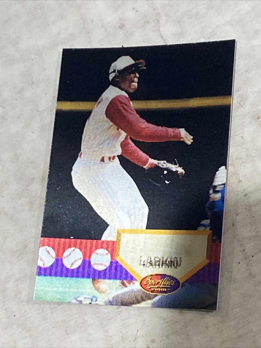 Vtg Barry Larkin Cincinnati Reds Screen Print Nwt Size Xl Sport Attack