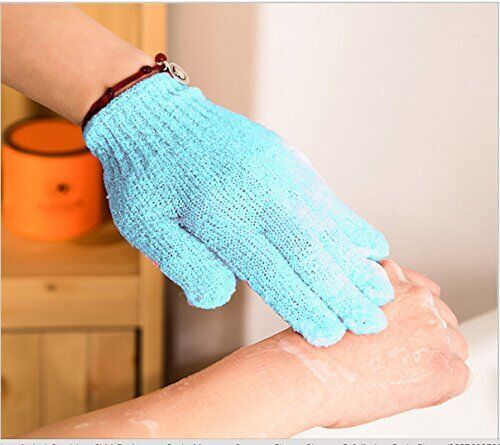 Gloves bath loofah, soap loofah, shower gloves With Hook Blue ...