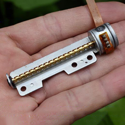 Micro Mini 15mm 2-phase 4-wire Stepper Motor 50mm Long Linear Screw ...